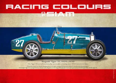 Bugatti 35B Siam Poster By Theo Decker Displate