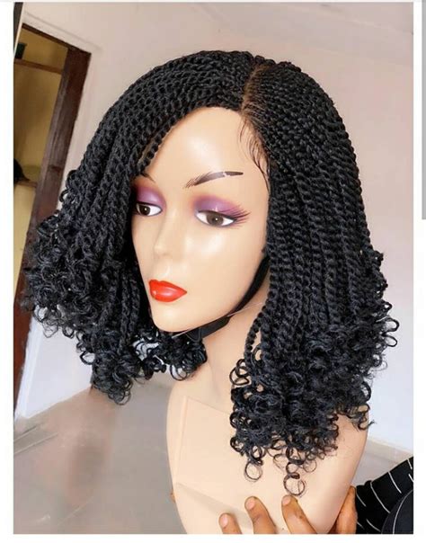 Braided Wig Full Lace Frontal Braided Wig Nigeria Woman Etsy