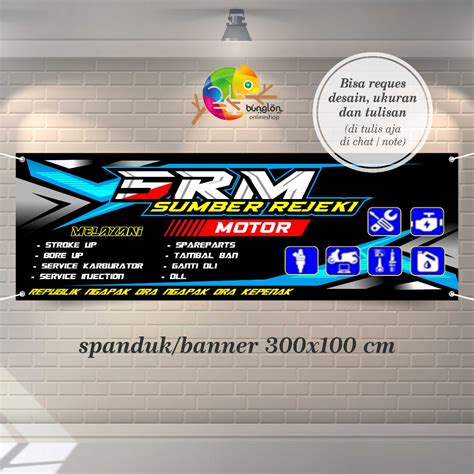 Jual Spanduk Bengkel Motor Racing Spanduk Banner Bengkel Motor Keren