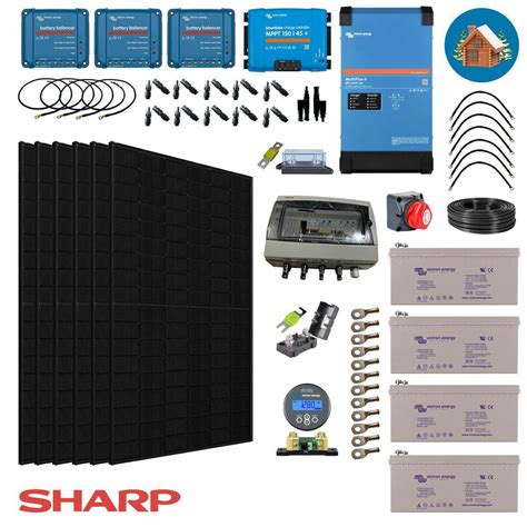 Kit solaire hors réseau autonome 2520W Hybride MultiPlus II 230V 3000VA
