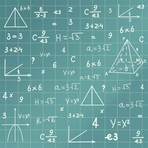 Fondo De S Mbolos Matem Ticos Dibujados A Mano Vector Premium