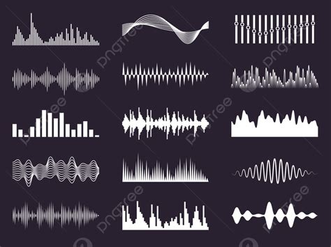 Ondas De Música Blanca Ola Onda De Sonido PNG dibujos Visualización