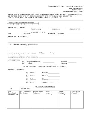 Fillable Online Duty Concession Application Form Revised Final Copy Fax