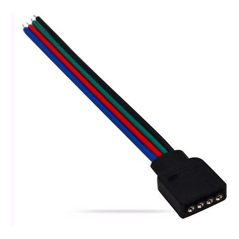 Kit 04 Conector Emenda 4 Vias Fita Led Rgb 5050 3528 Rabicho Shopee