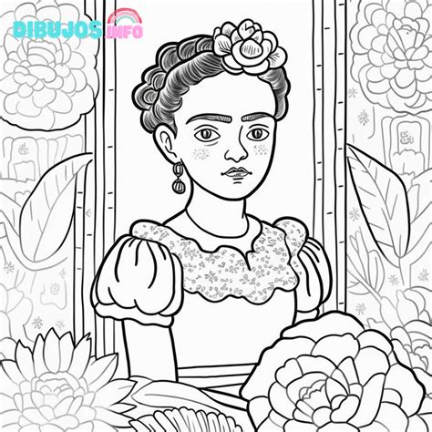 Dibujos Para Colorear De Frida Kahlo Colorear Dibujos De Frida Kahlo