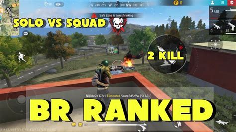 FREE FIRE BR RANKED Solo Vs Squad Game Play New Game Video YouTube