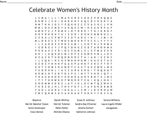 Black History Word Search Printable