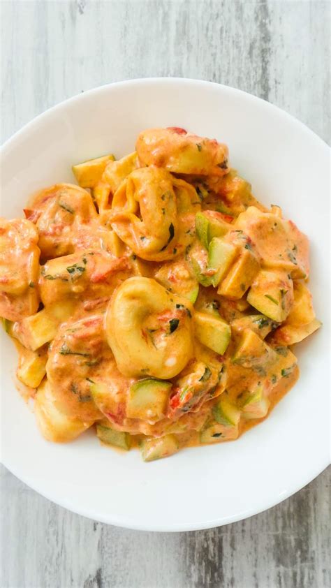 Creamy Tomato Basil Tortellini With Zucchini Homemade Mastery