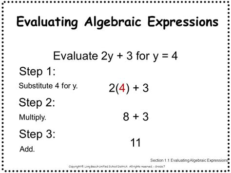 How To Evaluate Algebraic Expressions