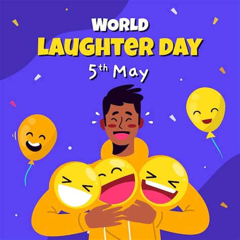 Ilustración en gradiente para el día mundial de la risa Vector Premium