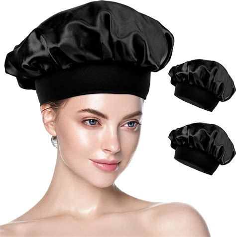 Yiows Bonnet Satin Cheveux Nuit Lot De 2 Bonnets En Satin Pour Dormir