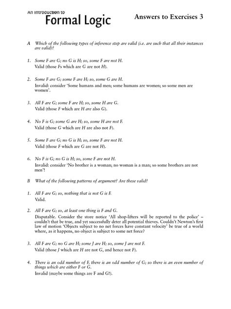 answers to exercises 3 pdf logical consequence argument