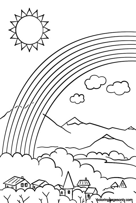 Coloriage Arc En Ciel Imprimable Coloriages Arc En Ciel Coloriages