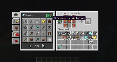 Minecraft Siodło lub zbroja na konia jak stworzyć
