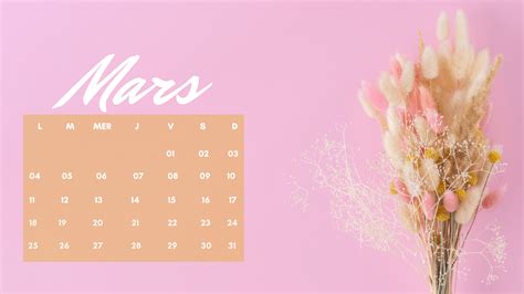 Fond d écran avec calendrier mars 2024 Ralitsa Dimitrova