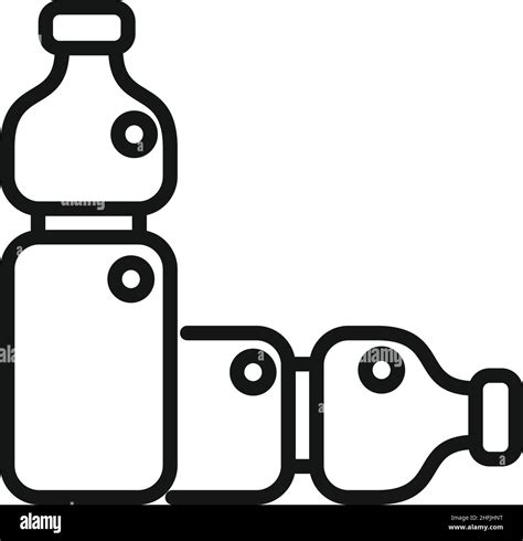 Vector De Contorno Del Icono De Botella De Agua Limpia Desastre