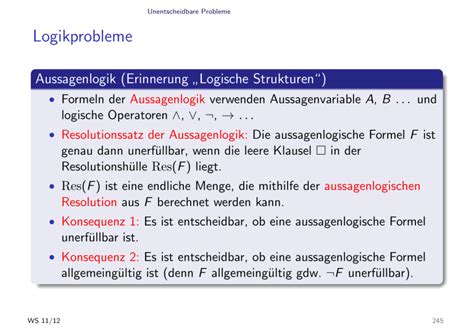 Berechenbarkeit und Komplexität