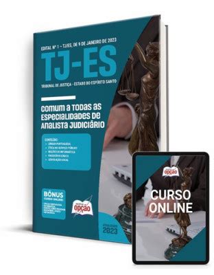 Apostila TJ ES Comum Especialidades de Analista Judiciário 2023
