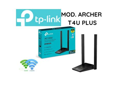ADAPTADOR USB WIFI DOBLE BANDA TPLINK MOD ARCHER T4U PLUS AC1300
