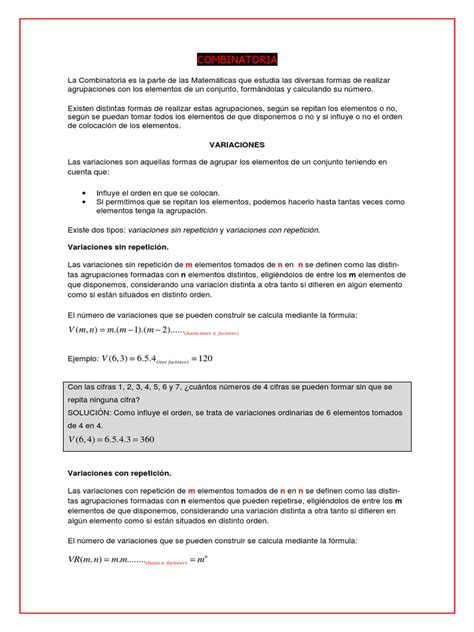 combinatoria pdf permutación conjunto matemáticas