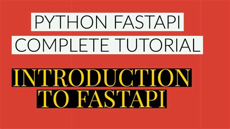 fastapi tutorial using python 2022 complete crud usin