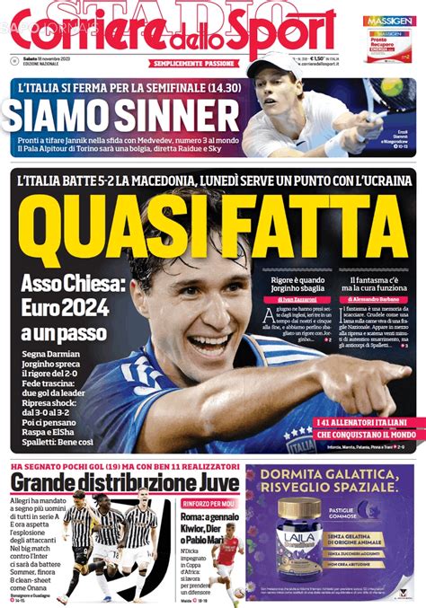 Corriere Dello Sport 18 Nov 2023 Jornais E Revistas SAPO Pt
