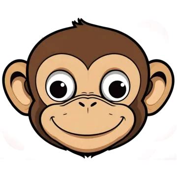 Cartoon Cute Monkey Head PNG Vector PSD And Clipart With Transparent