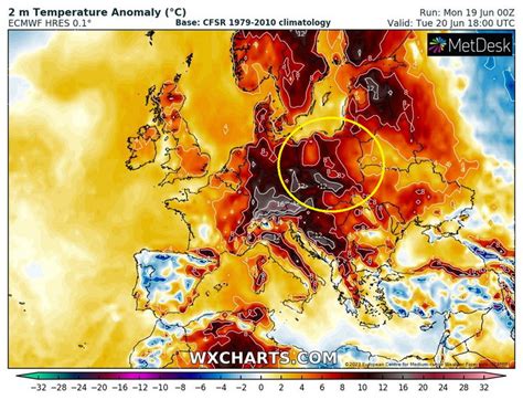 We wtorek żar poleje się z nieba 33 st C i gwałtowne burze PROGNOZA