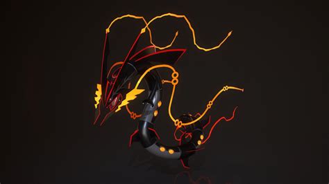 Pokemon Rayquaza Mega Evolution Shiny