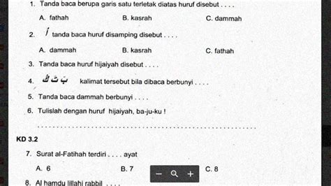 Soal Dan Kunci Jawaban PTS Kelas 1 Semester 1 Mapel PAI Dan BP