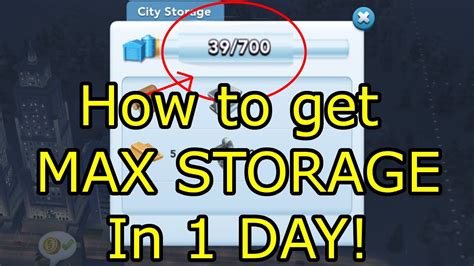 How To Get MAX STORAGE In 1 DAY SimCity Buildit YouTube