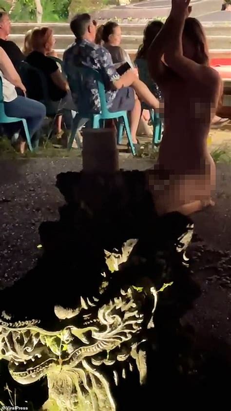 Tourist Arrested After Stripping NAKED And Crashing Bali Temple Show