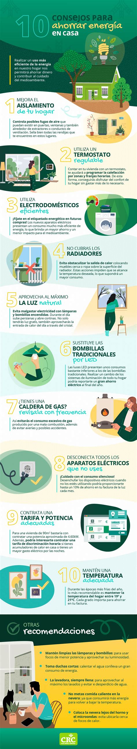 10 Consejos para apostar por el ahorro energético CR Central