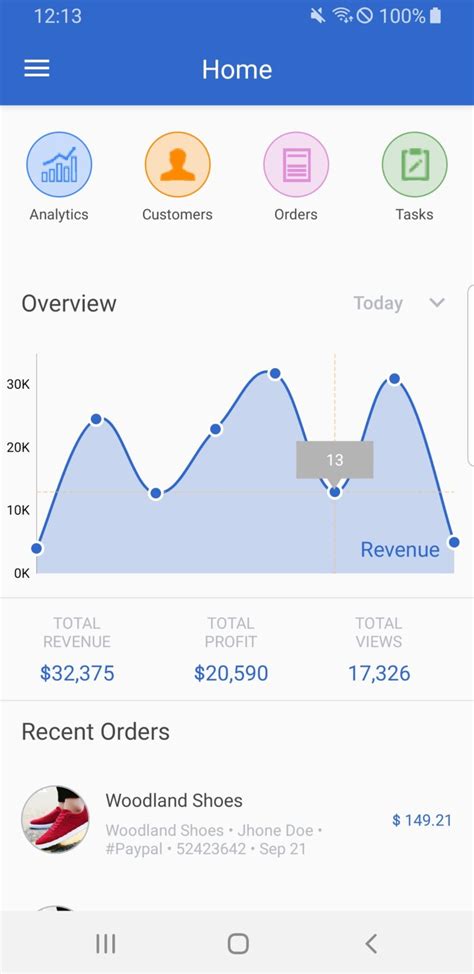 android dashboard app template in kotlin download instakotlin