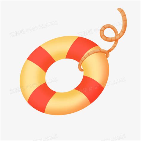 手绘卡通夏日海滩游泳圈免抠素材图片免费下载 PNG素材 编号z2ri9yrw0 图精灵