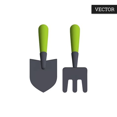 Premium Vector Gardening Tools D Icon In Cartoon Style Shovel And