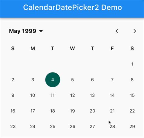 Lightweight And Highly Customizable Calendar Picker Built On Flutter S