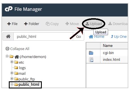 How To Upload Files Via The Cpanel File Manager Layer Webhost