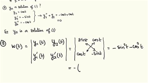 odes fundamental set of solutions and wronskian youtube