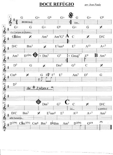 Meu Cavaquinho Partituras Partitura Doce Refúgio Beth Carvalho