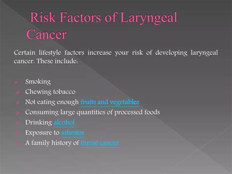 Laryngeal Cancer Symptoms Causes Diagnosis And Treatment PPT