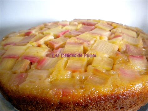 Gâteau à la rhubarbe façon tatin Les Délices de Mimm