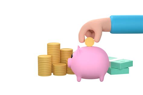 Cartoon Hand Drop Piggy Bank Saving Money Business Finance Planner
