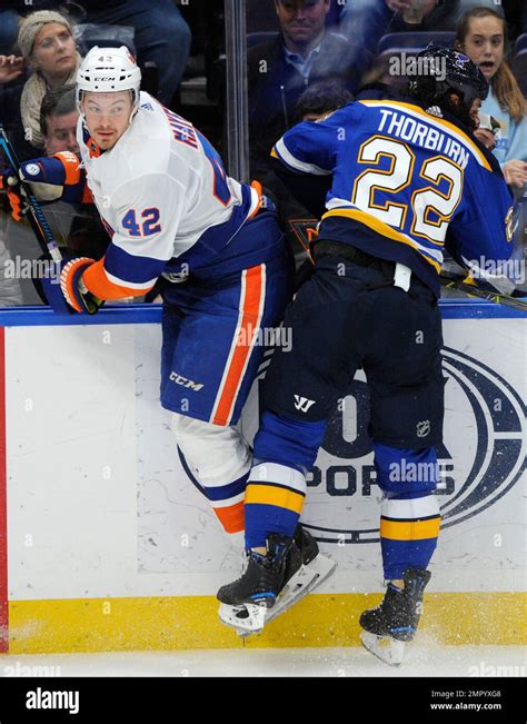 St Louis Blues Chris Thorburn 22 Checks New York Islanders Scott