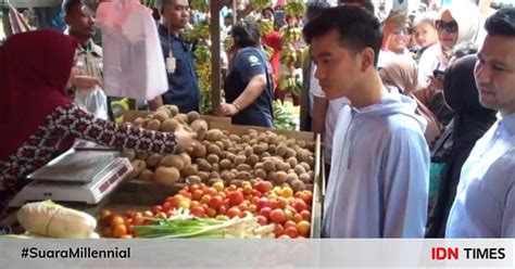 Gibran Blusukan Ke Pasar Balikpapan Hingga Beli Bawang Merah