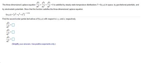 solved 221 22f 2f the three dimensional laplace equation