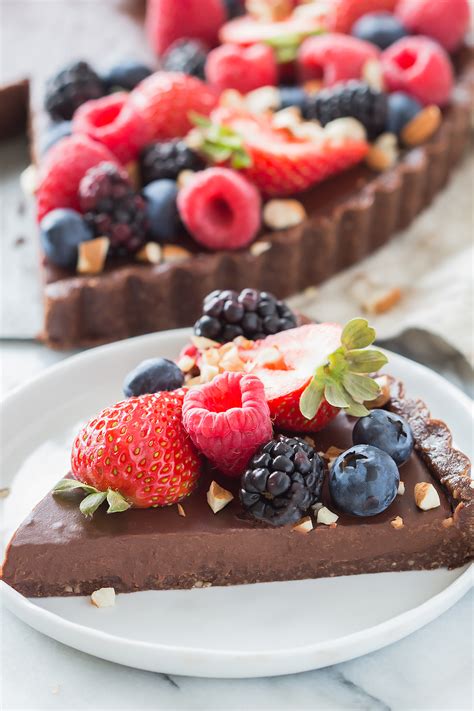 No Bake Chocolate Tart Vegan Gluten Free Paleo LeelaLicious