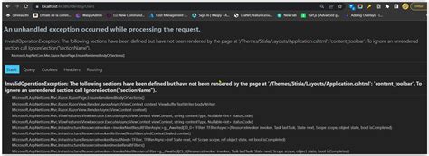 Template Issue An Unhandled Exception Occurred While Processing The