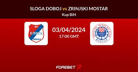 Sloga Doboj Vs Zrinjski Mostar Prediction Stats H2H 03 Apr 2024