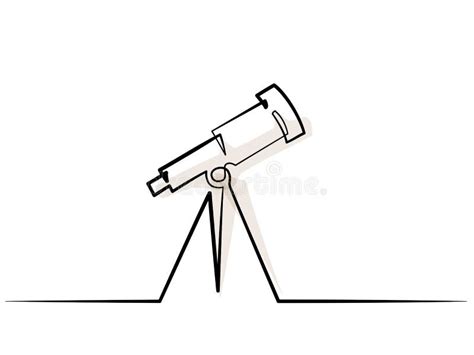 Dibujo De Un Telescopio Ilustración Vector Ilustración del Vector